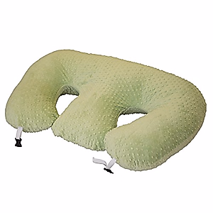 Twin Z Pillow Green, The Only 6 in 1 Twin Pillow for Breastfeeding, Bottlefeeding, Tummy Time and Support, A Must Have for Twins