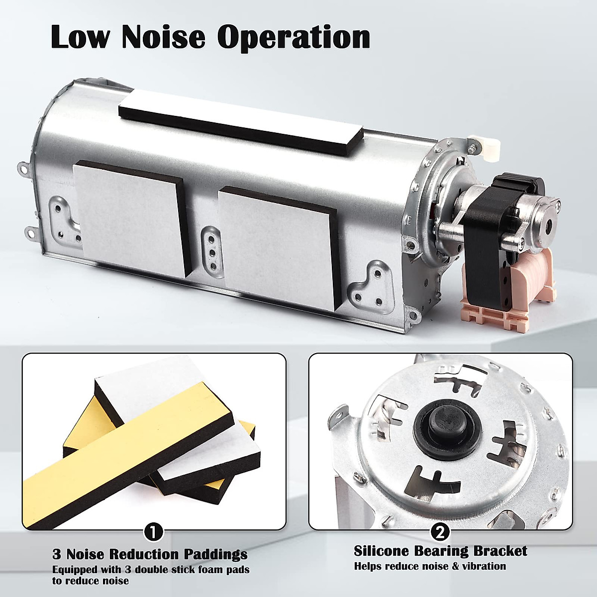 Hiorucet BLOT BLOTMC Replacement Fireplace Blower Fan KIT for Monessen, Hearth Systems, Martin, Majestic, Hunter. Ball Bearing, Quiet, High Air Flow.