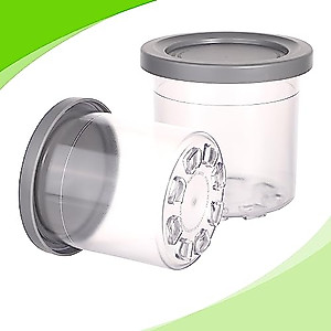 TOYMIS 2pcs Creamy Pints And Lids, Ninja Creamy Pints And Lids Ice Cream Storage Containers Ice Cream Plastic Cups Storage Compatible with NC500 NC501 Ice Cream Maker