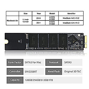 SATA3 SSD for MAC Book (128GB/256GB/512GB/1TB) (1TB)
