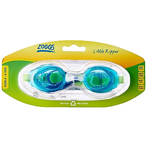 Zoggs Little Ripper Kids UV Swimming Goggles (0-6 Years) - Green/Blue