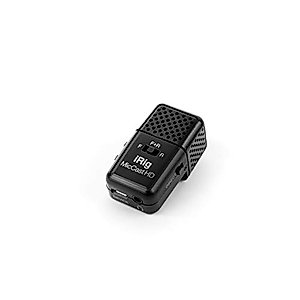 IK Multimedia iRig Mic Cast HD compact dual-capsule vocal condenser microphone with front, rear, bi-directional recording ad 24-bit, 96 kHz sound, for iPhone, iPad, Android and all popular apps