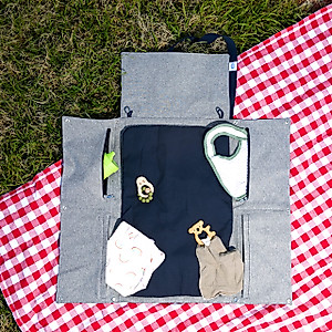 Panolina Tote Diaper Bag with Baby Changing Station - Cute Travel Diaper Bag with Organizing Pouches and Stroller Straps in Messenger Style