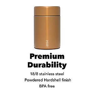 MiiR, Airtight Coffee Canister, Portable Storage for Coffee, Tea, and More, Stainless Steel Construction, Copper Matte