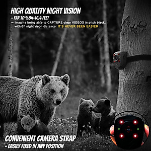 KSADBOSSBO Body Camera with 1080P Recording Spy Hidden Wireless Cam Built-in 64GB Card 1080P Police Recorder Security Cam with Night Vision Dash Cam for Home/Outdoor/Law Enforcement/Cop Guard (64G)