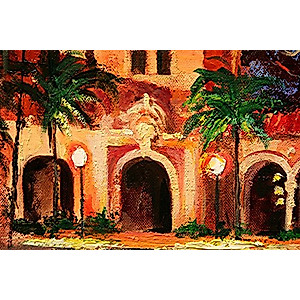 SOLD - Dusk in Balboa, San Diego Balboa Park By Internationally Renowned Painter Yary Dluhos.