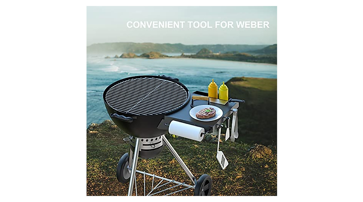 Weber 18" Grill Table Shelf & Caddy - Enhance Your BBQ