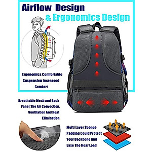 Kountan Laptop Backpack for School College Travel Business , Computer Bookbag Bag with USB Charging Port , Anti Theft Laptop Backpack Fits 15.6 Inch Notebook, Gifts for Men & Women(Galaxy) One Size