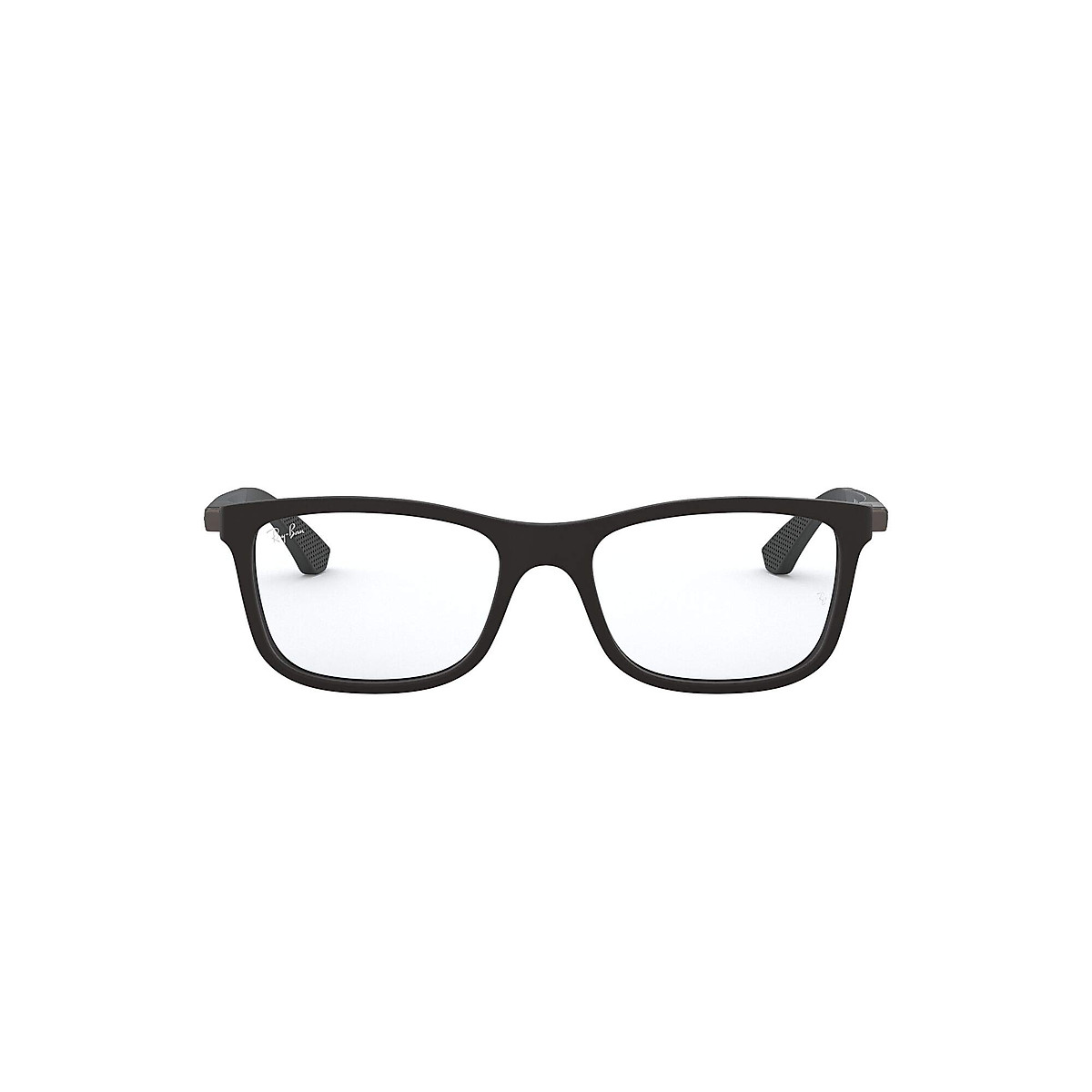 Ray-Ban Junior Kids' RY1549 Square Prescription Eyeglass Frames, Matte Black/Demo Lens, 48 mm