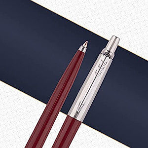 Parker Jotter Originals Ballpoint Pen, Classic Red Finish, Medium Point, Blue Ink, 1 Count