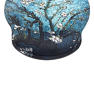 Mouse Pads for Computers Van Gogh Ergonomic Memory Foam Nonslip Wrist Support-Lightweight Rest Mousepad for Office,Gaming,Computer, Laptop & Mac,Pain Relief,at Home Or Work