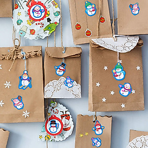 Zonon 112 Pieces Snowman Stickers Winter Snowflake Snowman Holiday Stickers for Teachers Kids Classroom Party Favor, 14 Styles