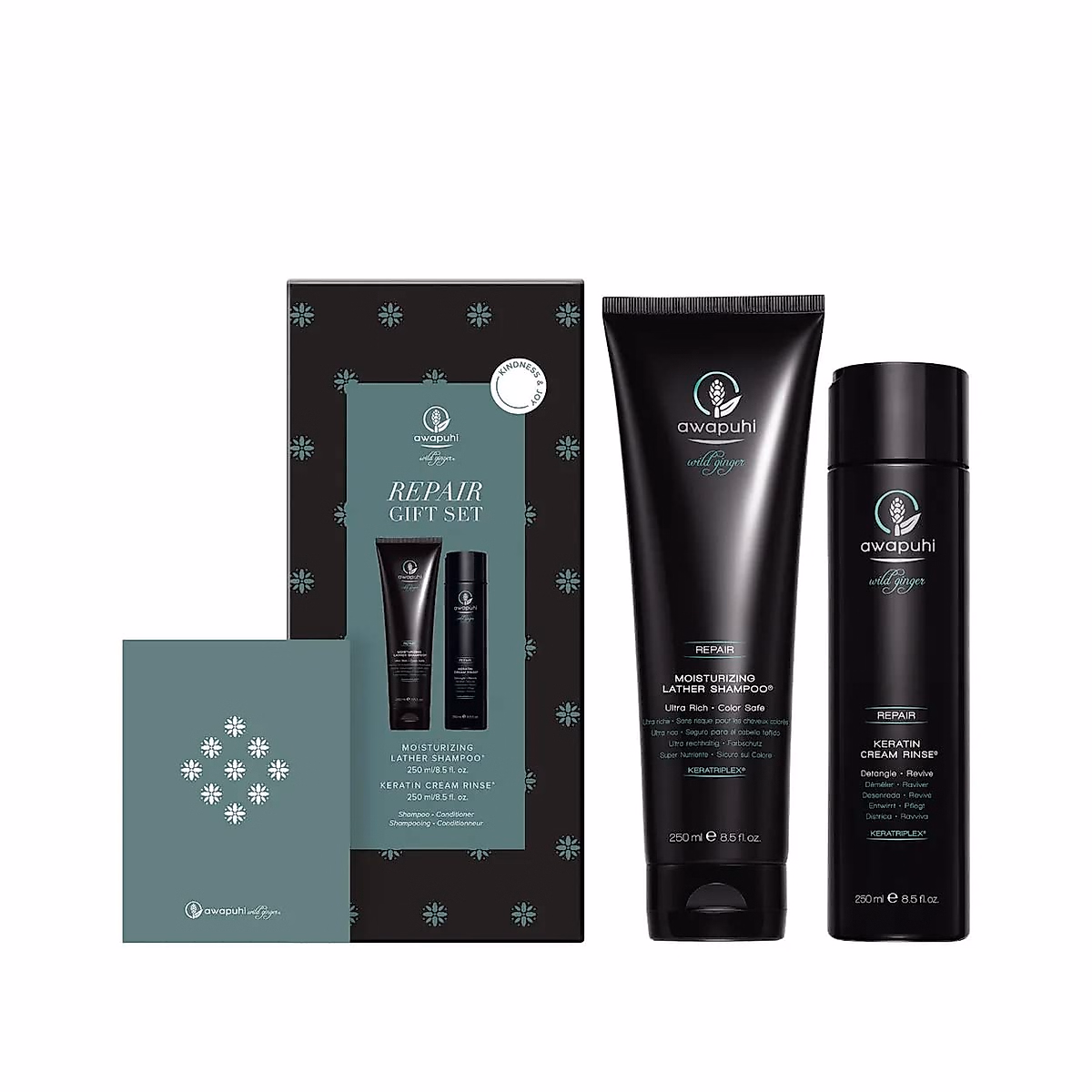 Awapuhi Wild Ginger by Paul Mitchell Repair Holiday Gift Set, Shampoo + Conditioner, For Dry, Damaged Hair