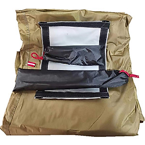 Ultralight 4 Person Tipi Hot Tent with Fire Retardant Stove Jack for Flue Pipes with 2 Doors Height 7.2FT