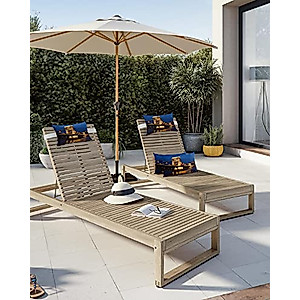 Prime Leader Recliner Head Pillow Ledge Loungers Chair Pillows with Insert Modern Dark Blue Sky Building Bridge Night Scene Lumbar Pillow with Adjustable Strap Outdoor Waterproof Patio Pillows, 2 PCS