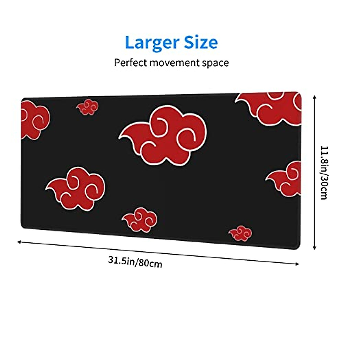 Anime Mouse Pad for Computer - Anime Gaming Large Mouse Pad Non Slip Rubber Mat for Computers, Desktop PC Laptop Office Big Mouse Pad 31.5x11.8x0.12inch