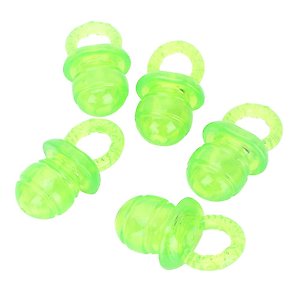 Estink Pet Dog Chew Toy, 5PCS / Set Pacifier Shaped Pet Dogs Teether Teething Sounding Interactive Chew Toy Teeth Cleaning Interactive Training Play Toy for Pet Puppy Dog Supplies (Green)
