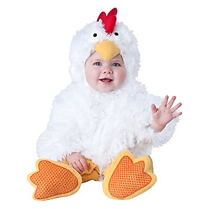 Fun World unisex baby Baby's Cluckin' Cutie Chicken infant and toddler costumes, White, Small US