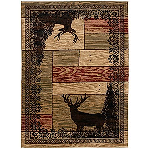 Mayberry Rugs Woodgrain Elk Area Rug, 5'3"x7'3", Multicolor
