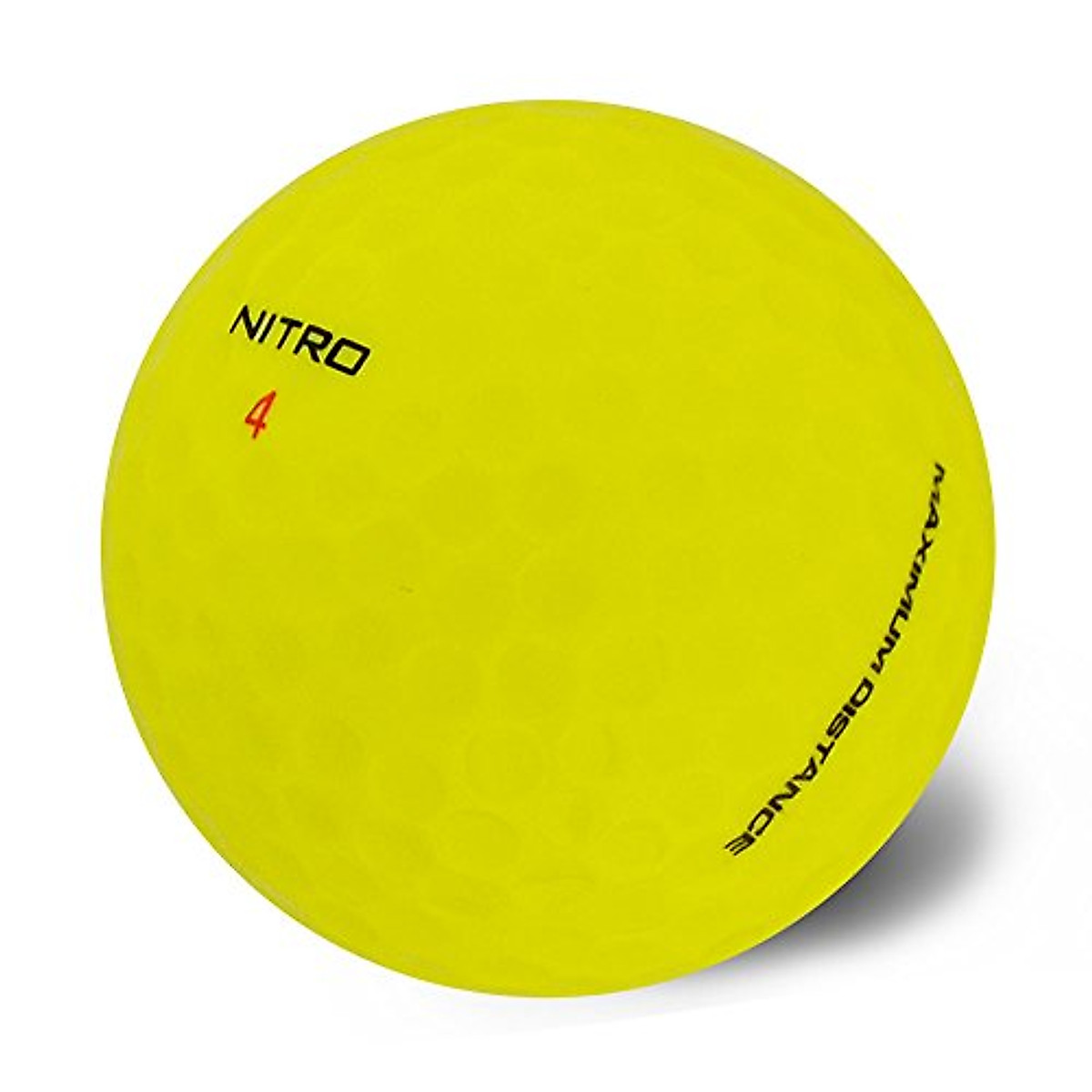 Long Distance Golf Balls (12PK) All Levels-Nitro Maximum Distance Titanium Core 85 Compression High Velocity Spin Control Long Distance Golf Balls USGA Approved-Total of 12-Yellow