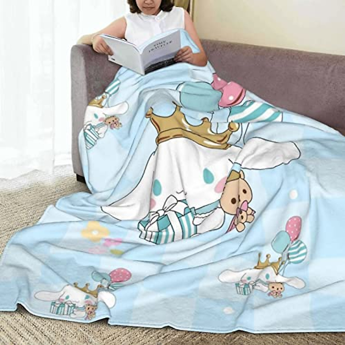 Anime Blankets Throws Soft Cozy Flannel Lightweight and Comfortable Bedroom Living Room Sofa Bed Blankets for Adults Kids 6-50"x40"