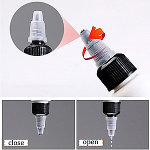 Qyyiguf 20 Pack Empty Squeeze Bottles,4oz Plastic Dispensing Bottles,Boston Round LDPE Bottles for Decorating,Arts and Crafts,Condiments