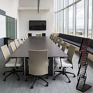 ARNOTEKS Foldable Brochure Display Stand Magazine Catalog Literature Rack Portable 4 Pockets with Carrying Bag，Stable Not Easy to Deform for Exhibitions Trade Show and Office Retail Store（Black）