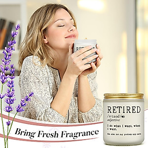 Happy Retirement Gift for Women Men, Teacher Nurse Retirement Gift Ideas, Funny Retirement Candle, Goodbye Farewell Gifts for Coworker Boss, Retirement Decorations