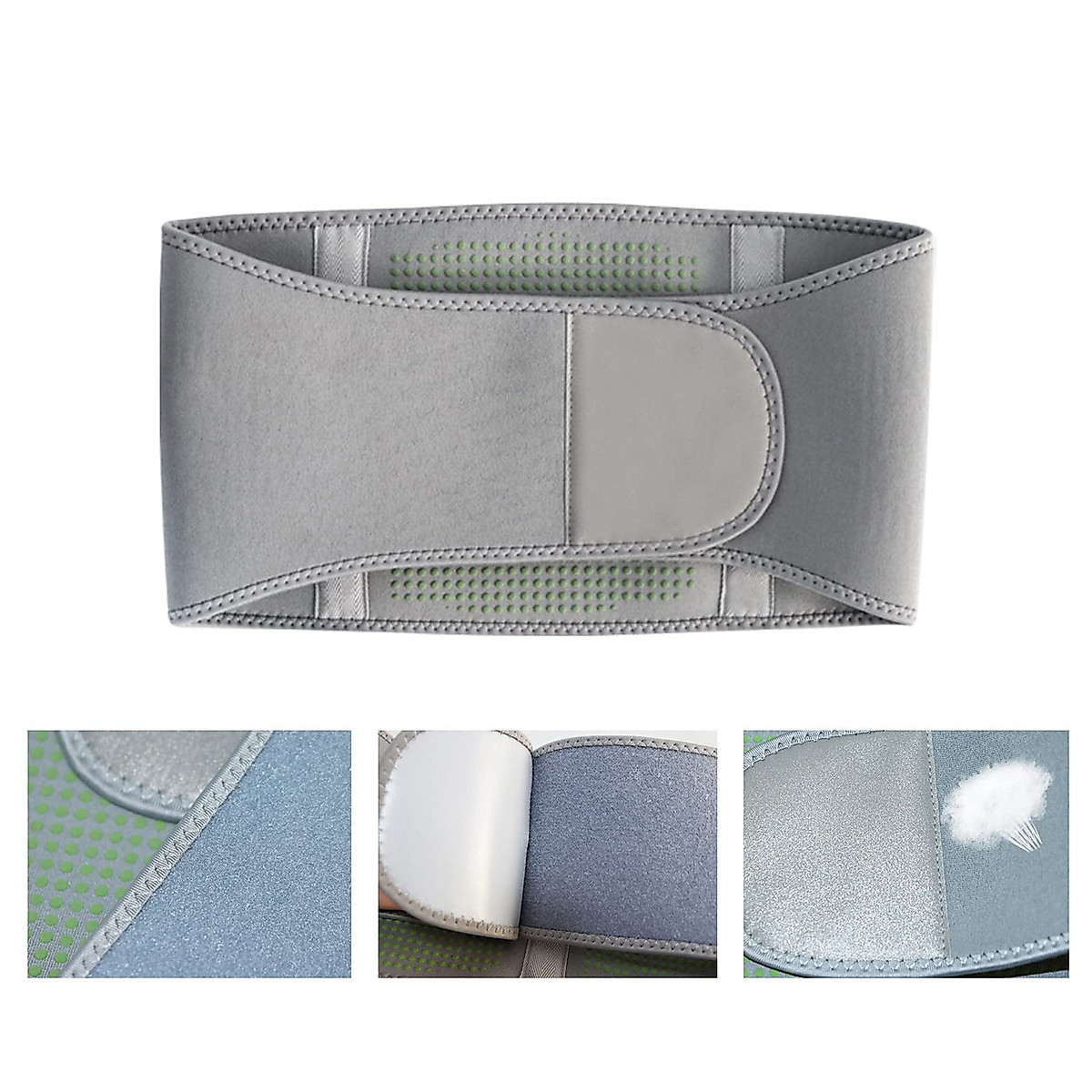 Self-Heating Wormwood Waist Belt, Natural Herbs Mugwort Lumbar Belt Moxibustion Heating for Back & Spine Pain Relief, Breathable Back Support Belt with Heating Pad for Men & Women Lumbar Support