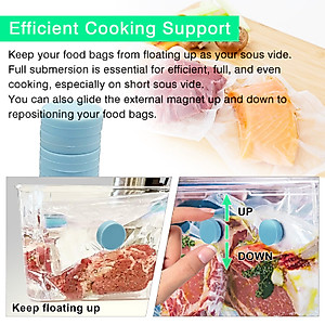 MOMODA Sous Vide Magnet Clips - Ensure Perfectly Cooked Meals with These Food Grade Silicone-Coated Sous Vide Magnets! Keep Bags Submerged & Prevent Floating - Pack of 12