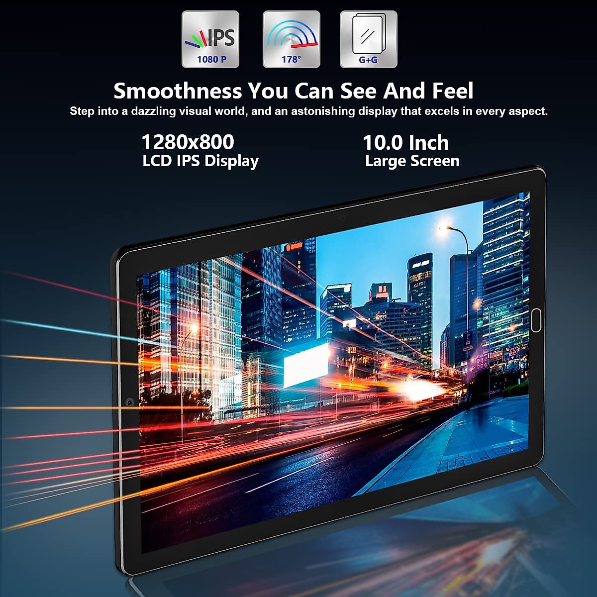 Tablet 10 Inch Android 11 2 in 1 Tablet with Keyboard 4GB RAM 64GB ROM 128GB Expansion Memory, 13MP Camera, 5G WiFi, Bluetooth, Mouse, Stylus, Google Certified, 1280 * 800 HD Display (Silver)