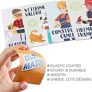 LotFancy Card Games for Kids, 6 Decks, Go Fish, Old Maid, Crazy Eights, Memory Match, Slap Jack, Animal Playing Cards, Easter Basket Stuffers, Stocking Stuffers