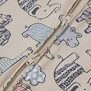 Hanes Baby Girls Pure Comfort Organic Long Sleeve Footless N' Play, Infant Playsuit, Boys & And Toddler T-Shirt Set, Beige Wild, 18 MONTHS US