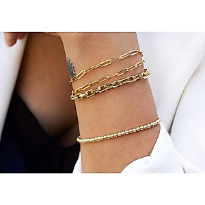 Gold Dainty Pearls Bracelet,Cute Beaded 14K Gold Plated Handmade Freshwater Turquoise Evil Eye Pearls Tiny Charm Minimalist Layering Stacking Jewelry for Women