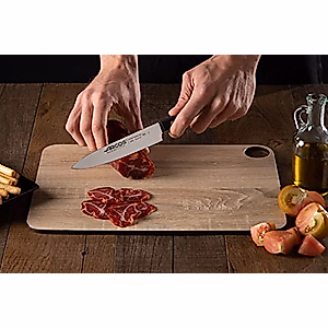 ARCOS Chef Knife 6 Inch Stainless Steel. Cooking Knife to Cut and Peel Small Food. Ergonomic Polyoxymethylene Handle and 150mm Blade. Series Universal. Color Black