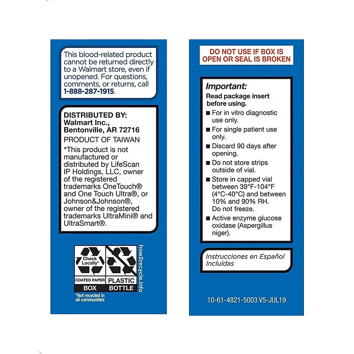 Blood Glucose Test Strips, 50 Count | Ideal for Glucose Monitor Kit, Diabetes Testing | Compatible with OneTouch Meters | Reliable Readings | Accurate & Easy to Use | High Accuracy Strips