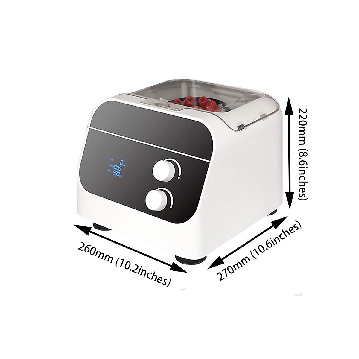 Centrifuge Machine，with Digital Display Timing Bench-top Centrifuge for Lab 4000r/min，110V，US Plug，8 x 20ml