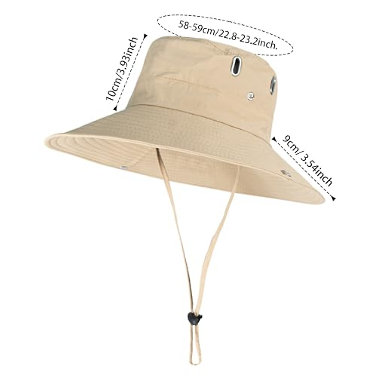 Rosoz Sun Hats for Men Women Wide Brim Boonie Hat UPF 50+ Bucket Hats Hiking Fishing Outdoor Summer Safari UV Protection Hat