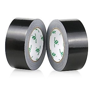 2 Pack Duct Tape Heavy Duty,9 Mil Thickness,2 Inches x 30 Yards,Strong Industrial Strength,Flexible,No Residue,Waterproof and Tear by Hand,Multi-Use for Indoor & Outdoor Repairs(Black)