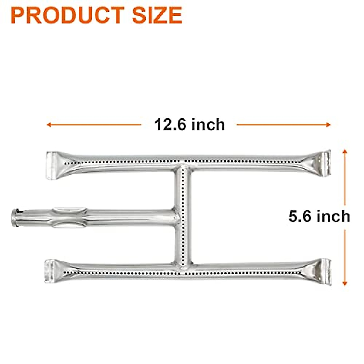 TAILGRILLER Burner Tube Set for Blackstone 22 Inch Table Top Griddle, Set of 2 Stainless Steel Grill Burner Tubes with Screws