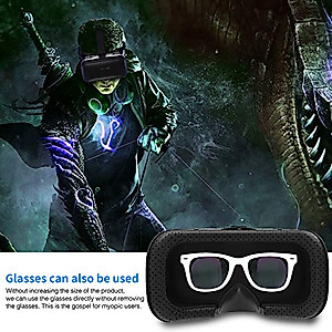 DLseego VR Headset Design for iPhone & Android Phone, Remote Controller 3D Glasses Goggles HD Virtual Reality Headset Comfortable Adjustable Distance for Phones 4.7-6.53inch -Black