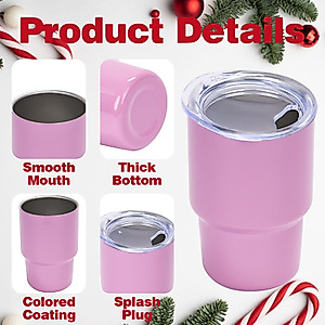 Tamarac Mini Tumbler Shot Glass with Straw, 3 oz Shot Glass with Straw and Lid, Funny Shot Glasses, Colored Stainless Steel Sublimation Tumblers,Wedding Birthday Party Favors 6 Pack