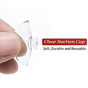 Litoexpe 10 Pieces Clear Suction Cups Without Hooks Without Holes, Small Professional Strength Sucker Pads for Home Decoration and Organization, 0.8 Inch/20mm