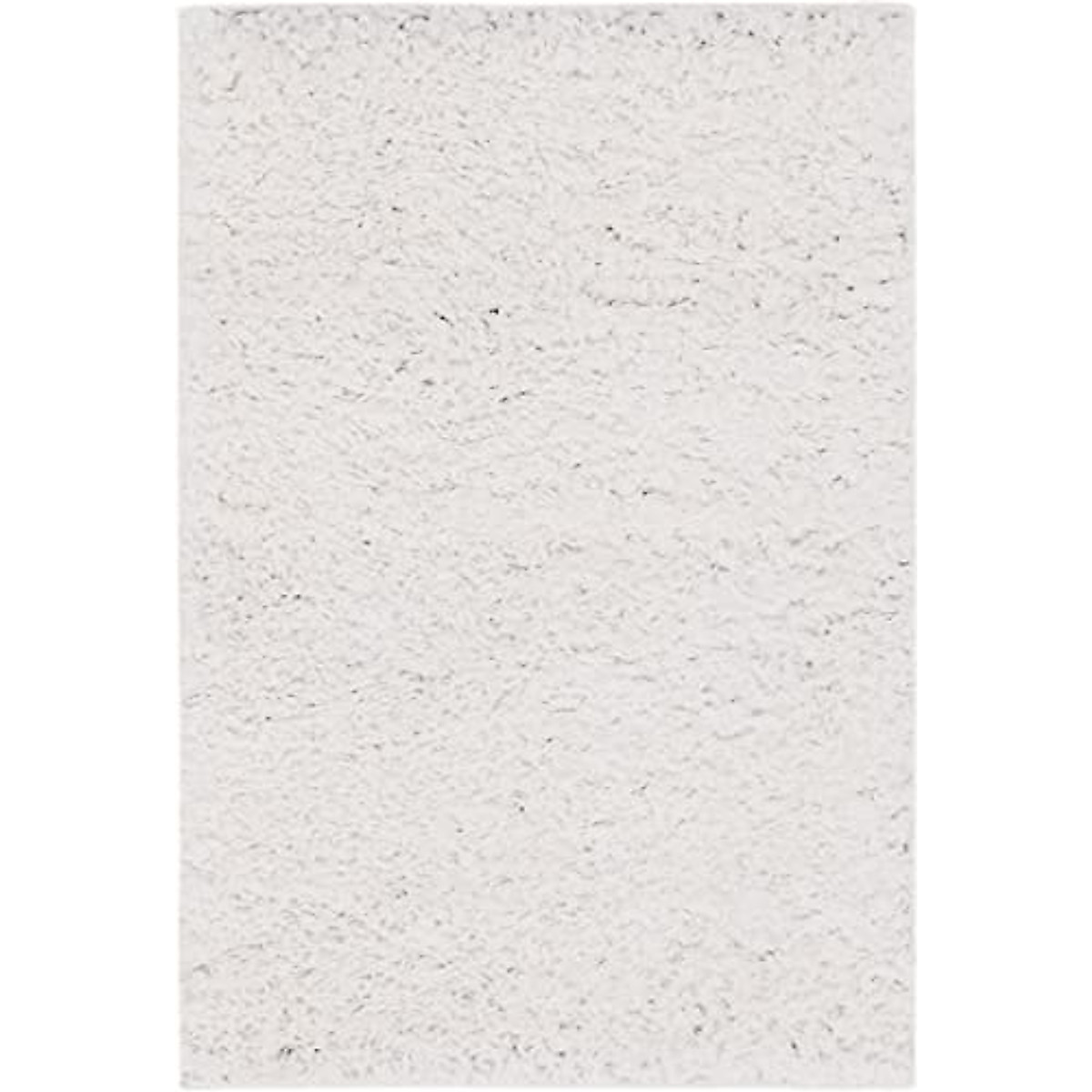 Rugs.com Zermatt Shag Collection Rug – 2' 2 x 3' White Shag Rug Perfect for Entryways, Kitchens, Breakfast Nooks, Accent Pieces