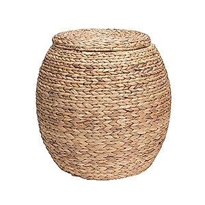 Household Essentials Ml-4105 Barrel Storage Tub W-Lid | Water Hyacinth