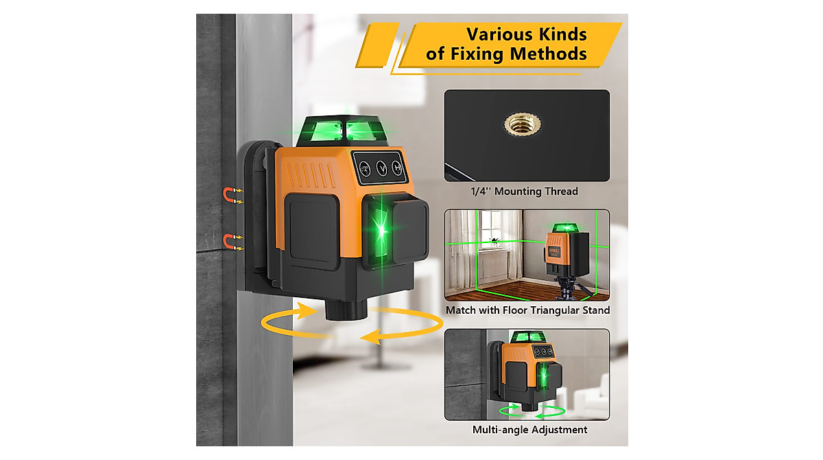 OMMO 8-Line Laser Level: Precision & Self-Leveling Tool