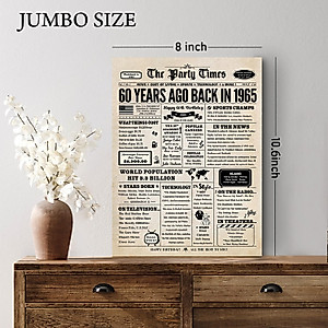 BGTCARDS 60th Birthday Card, 60th Birthday Gifts for Women Men, 60th Birthday Decorations for Him Her, Back in 1965 Birthday Card