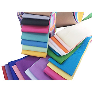 20PCS Solids Jelly Roll Fabric, Roll Up Cotton Fabric Quilting Strips (2.5inch x 42inch), Jelly Roll Fabric Strips for Quilting, Patchwork Craft Cotton Quilting Fabric