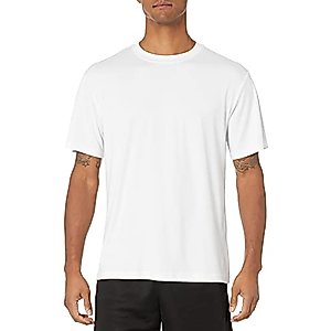 Nautica mens Active Short Sleeve Performance T-shirt T Shirt, White, Medium US