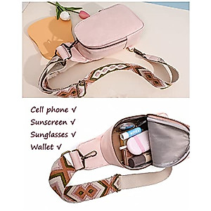 AoMoon Sling Bag for Women,PU Leather small sling bags Multipurpose chest bag crossbody bags for women Travel